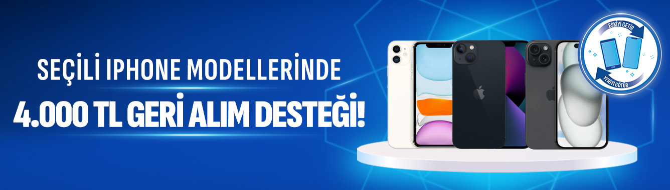 Seçili iPhone Modellerinde 4.000 TL'ye Varan Buyback Desteği!
