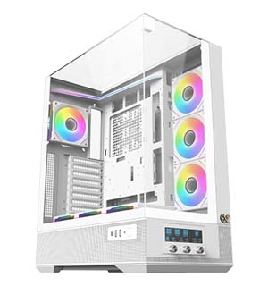 XIGMATEK VISION PRO ARCTIC BEYAZ 7x12cm ARGB MidT E-ATX GAMING KASA ...