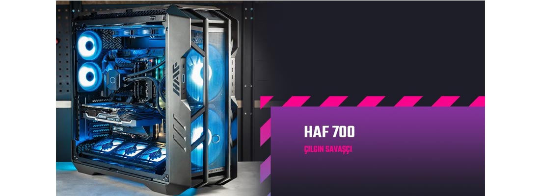 COOLER MASTER HAF 700 3x120mm-2x200mm ARGB FANLI FULL TOWER SİYAH KASA ...