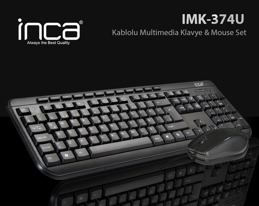 INCA IMK-374U MULTIMEDIA KLAVYE MOUSE SET-USB - Vatan Bilgisayar