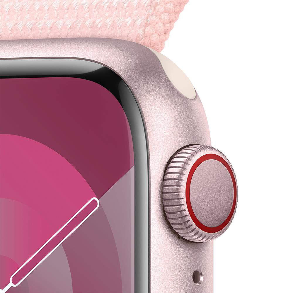 Apple Watch Series 9 GPS + Cellular 41mm Pink with Light Pink Sport ...