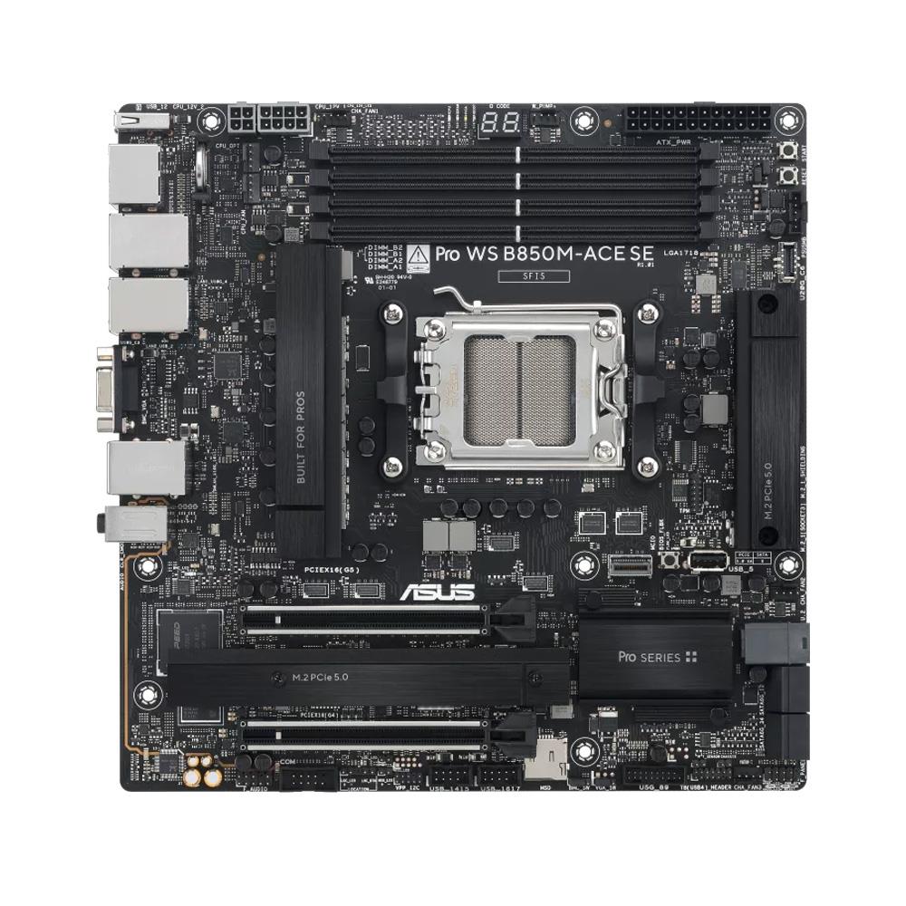 ASUS PRO WS B850M-ACE SE AMD B850 Soket AM5 DDR5 8000MHz(OC) M.2 ...