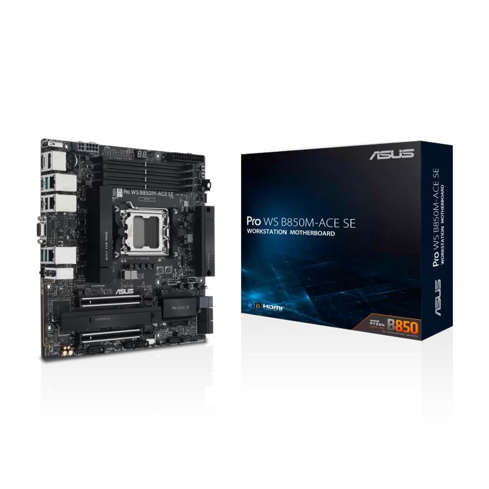 ASUS PRO WS B850M-ACE SE AMD B850 Soket AM5 DDR5 8000MHz(OC) M.2 ...