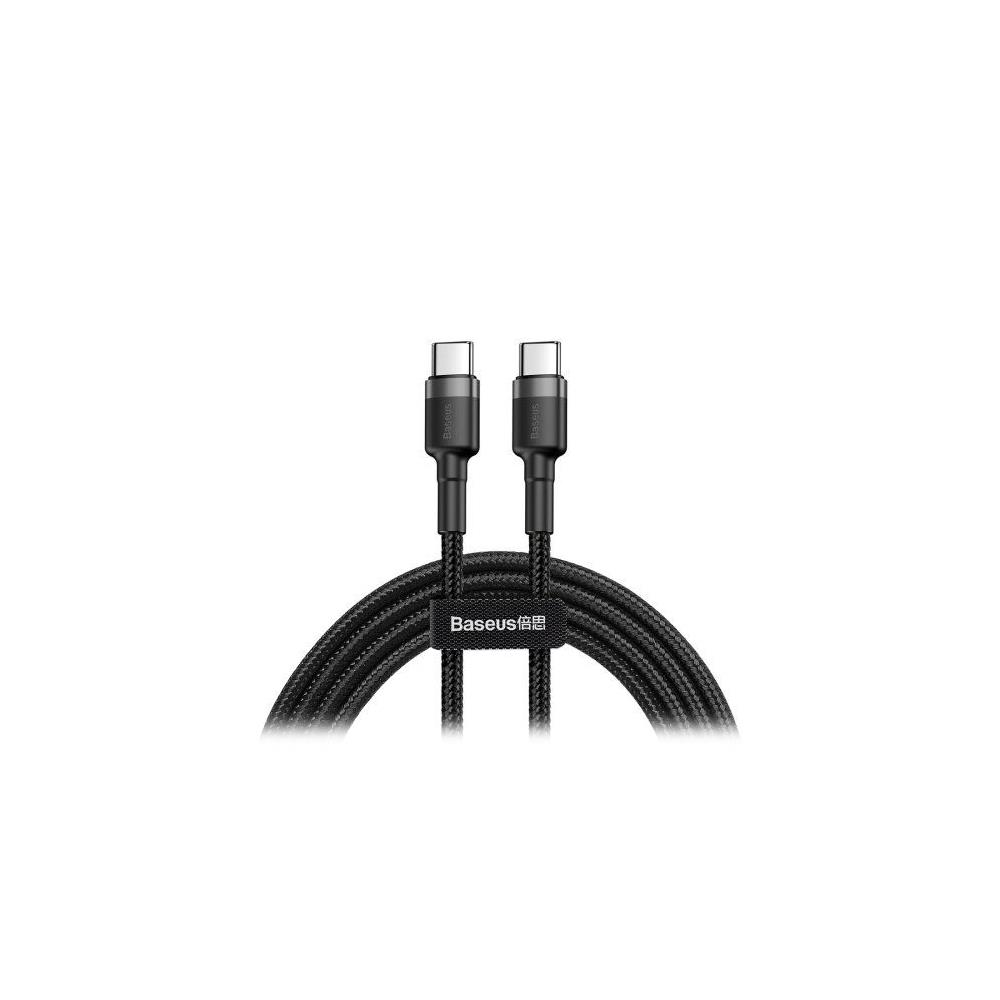 Baseus Cafule Type-C PD2.0 20V 60W 3A 1m. Kablo-Gri+Siyah - Vatan ...