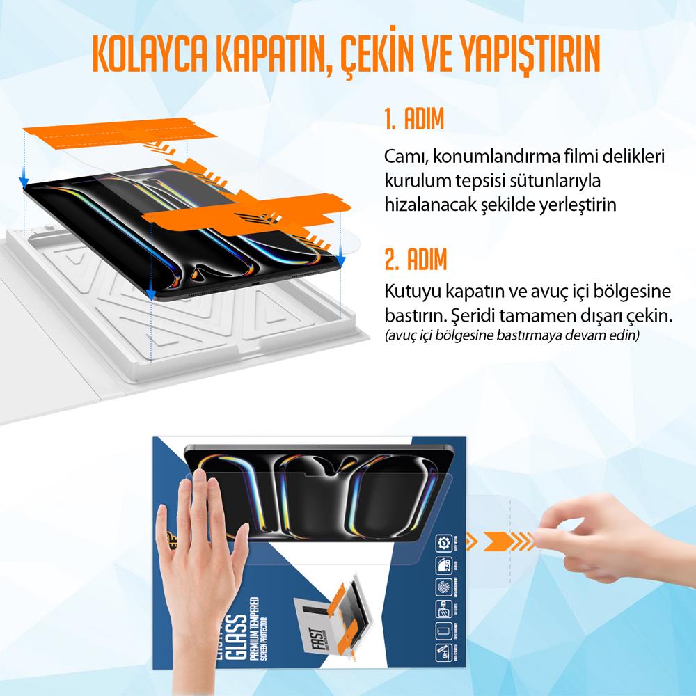 Buff iPad Pro 11 inch (2024) / (2025) Easyfit Glass Ekran Koruyucu ...