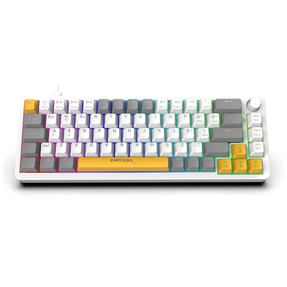 INCA IKG-457 EMPOUSA RED SWITCH RGB KABLOLU MEKANIK GAMING KLAVYE-BEYAZ ...