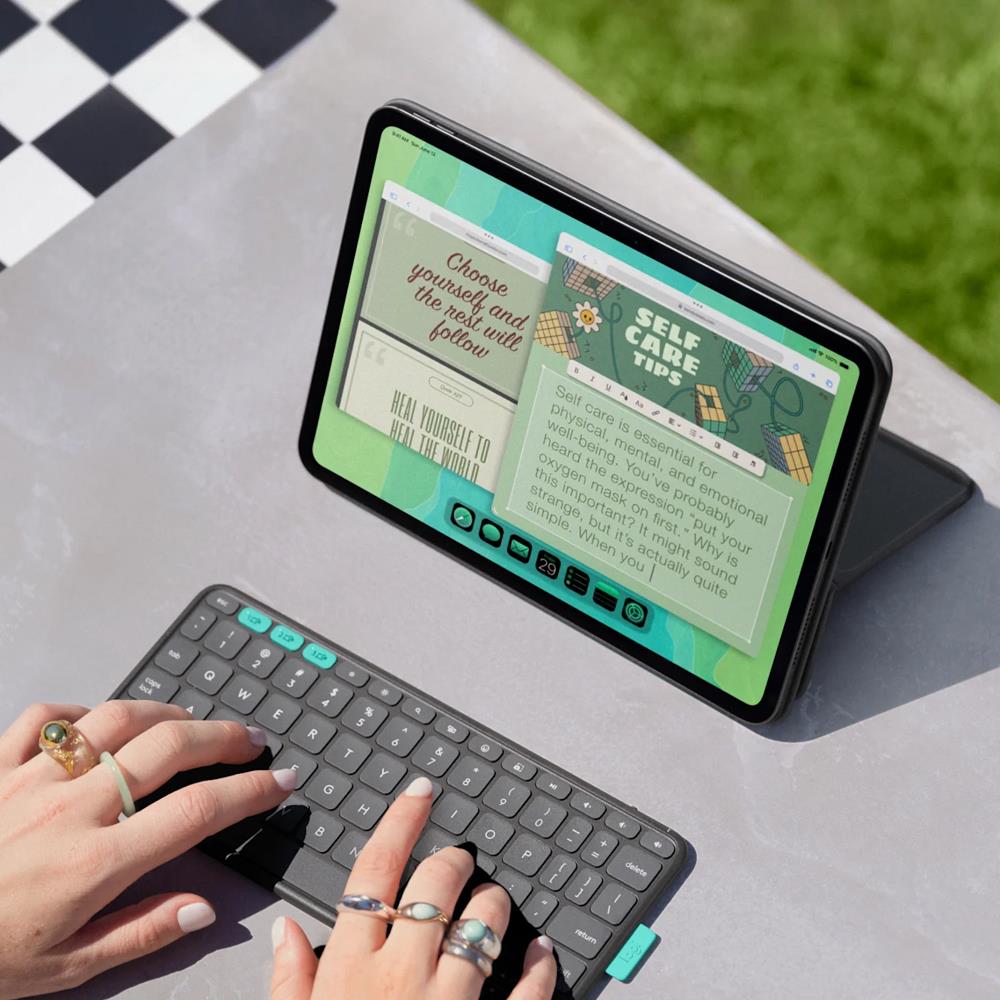 LOGITECH FLIP FOLIO 11 IPAD PROIPAD AIR TUR LAYOUT - GRAFIT - Vatan ...