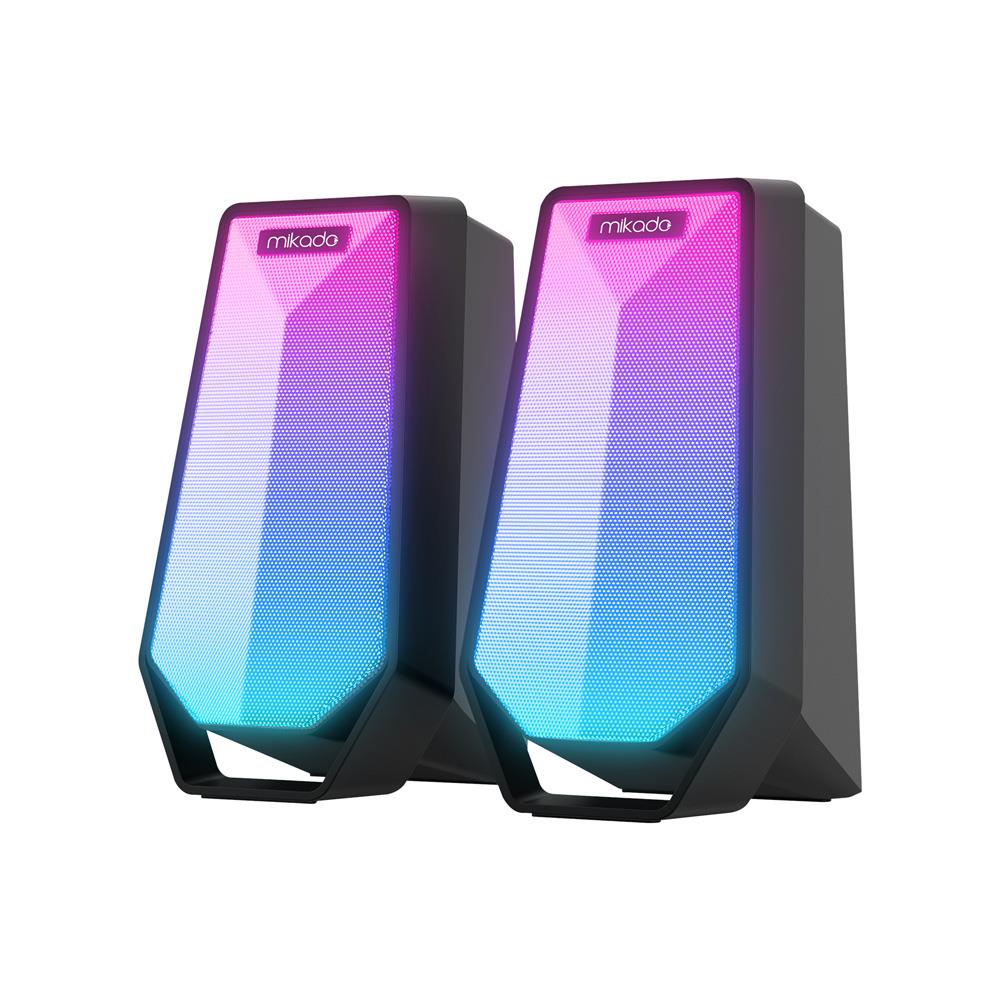 MIKADO MD-188-S 2*5W RGB BLUETOOTH SPEAKER-SIYAH - Vatan Bilgisayar