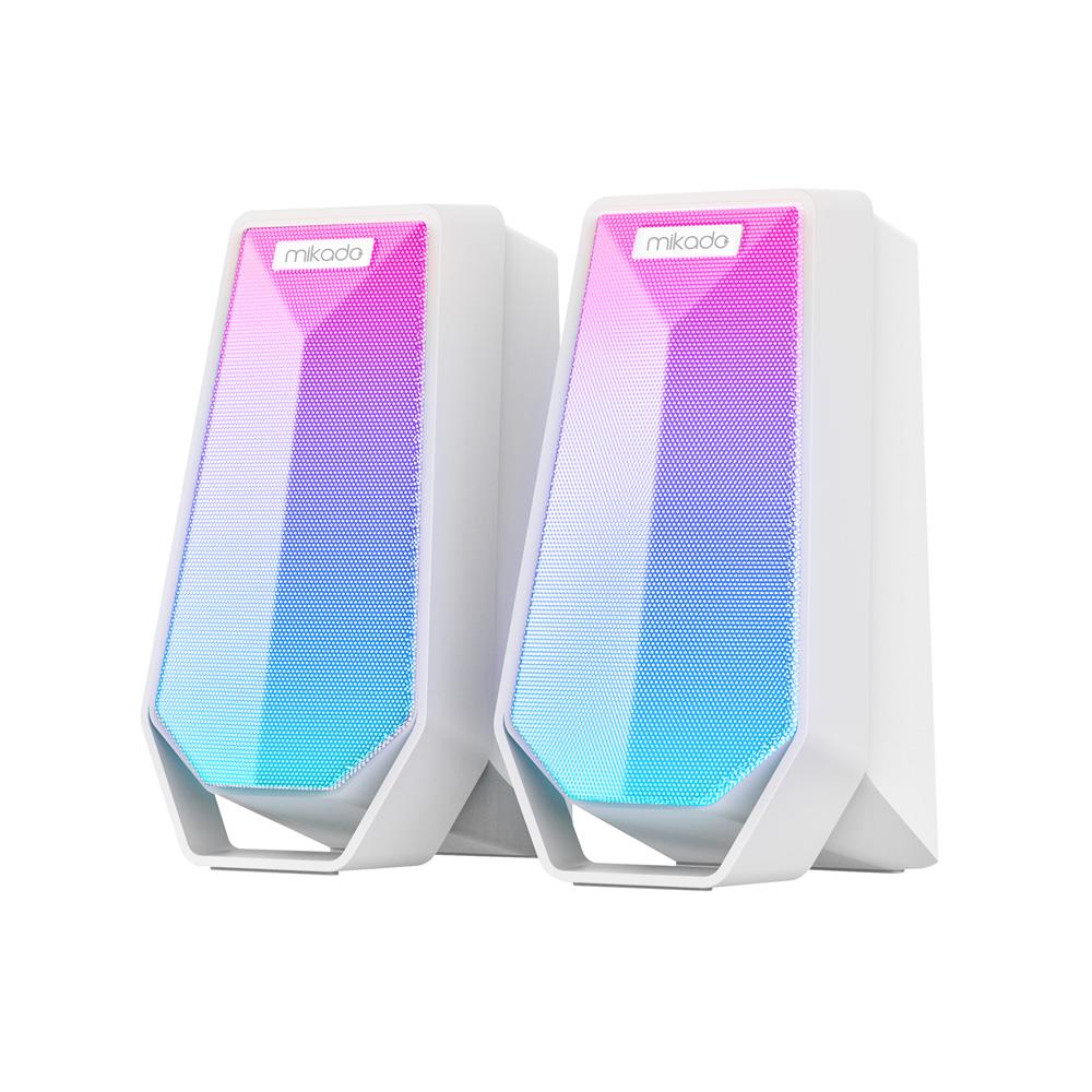 MIKADO MD-188-B 2*5W RGB BLUETOOTH SPEAKER-BEYAZ - Vatan Bilgisayar