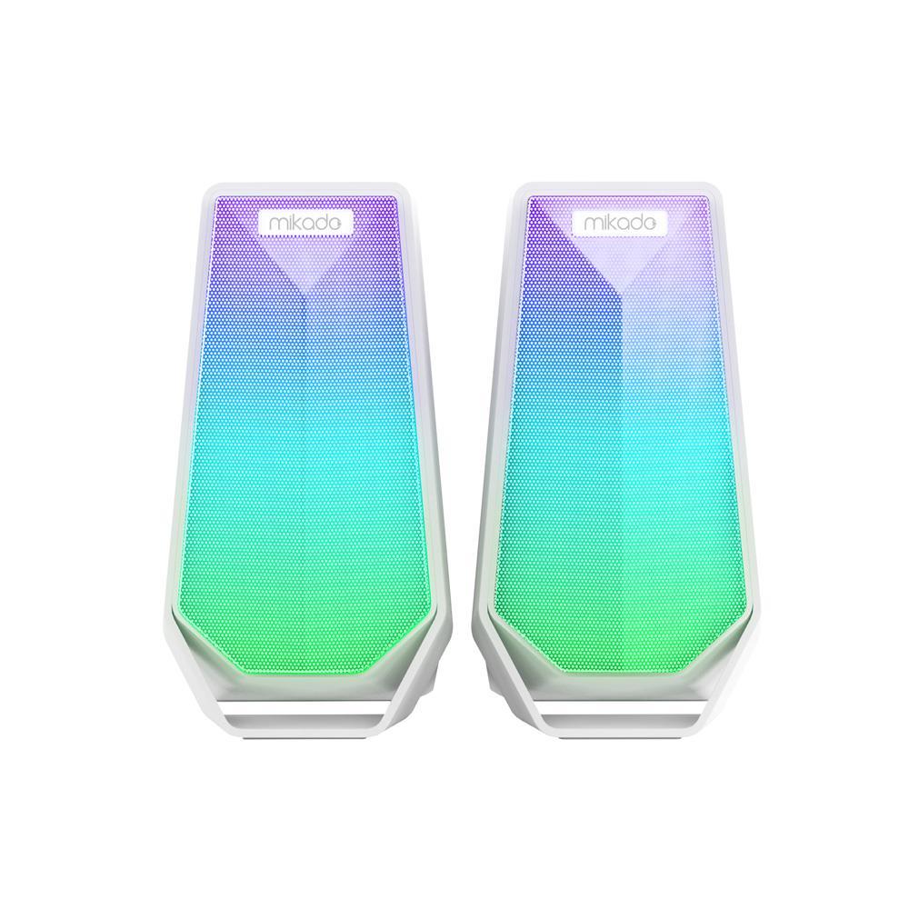 MIKADO MD-188-B 2*5W RGB BLUETOOTH SPEAKER-BEYAZ - Vatan Bilgisayar