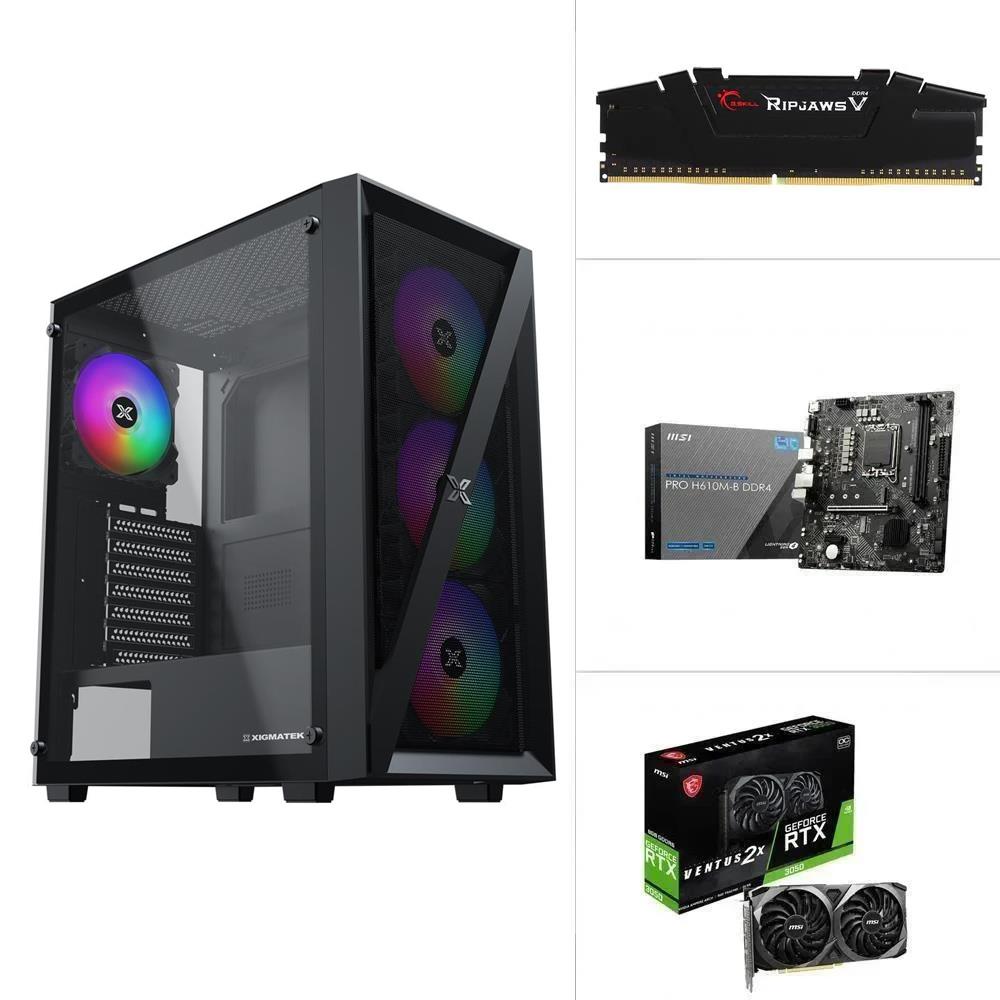 INTEL I3 12100F - MSI RTX3050 2XOC - PRO H610M-E DDR4- 500GB SSD-16GB ...