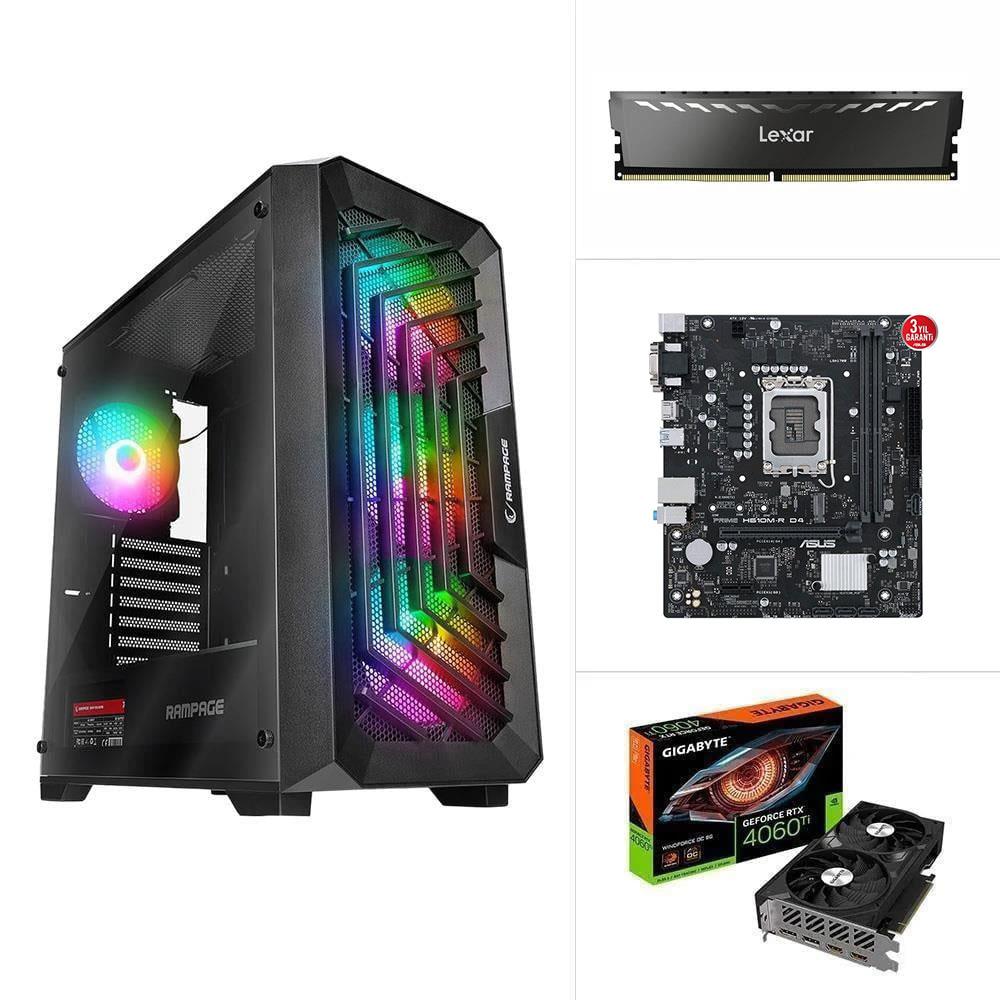 INTEL I5 12400F - RTX 4060 TI - H610M H - 500GB SSD - 16GB RAM - Vatan ...