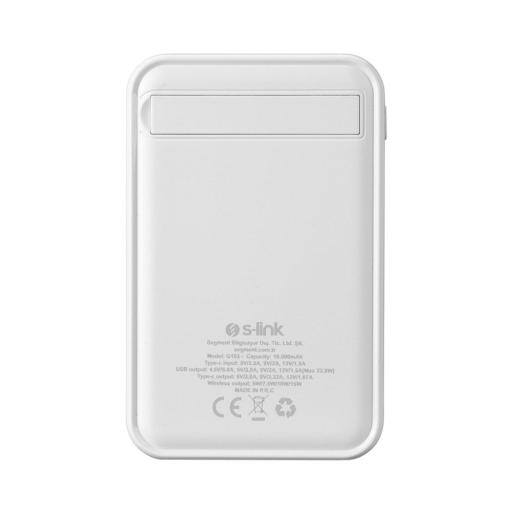 S-LINK G103 10000MAH PD20W+QC3.0 MAGSAFE 15WUSB+TYPE-C TAŞINABİLİR ...